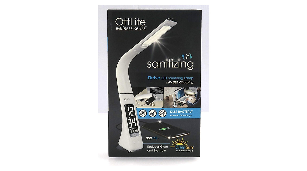 OttLite Thrive LED Desk Lamp with Sanitizing & USB Charging