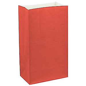 CleverDelights Red Luminary Bags - 50 Pack - Wedding Christmas Holiday Luminaria