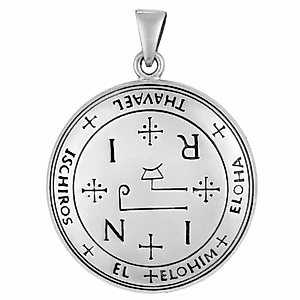 Moonlight Mysteries Archangel Thavael Sigil Pendant - .925 Sterling Silver Angel Sigils Talisman for Grace and Virtue (1 1/4 inch)