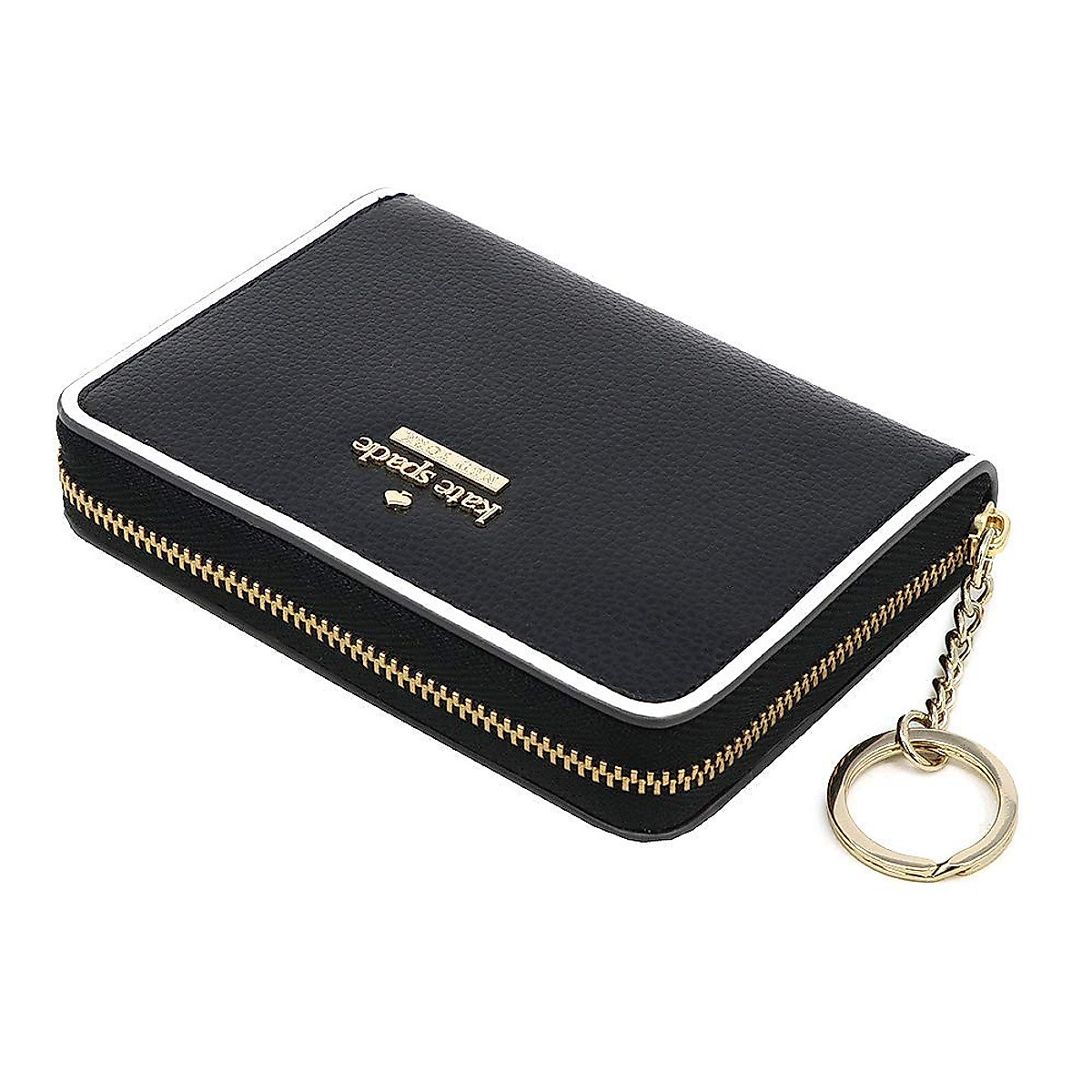 Kate Spade Dani Patterson Drive Painted Edge Black Bright White Wallet, Small