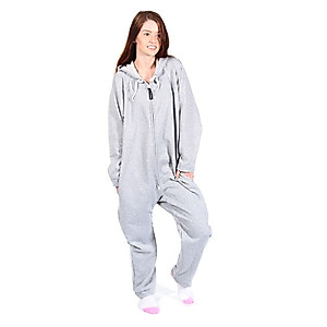 Forever Lazy Heavyweight Adult Onesie - Drift Away Gray - XS