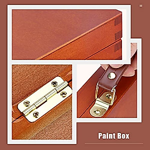 Wakauto Artist Storage Box Wood Artist Tool Brush Storage Box Holder Case Organizer for Pastels Pencils Pens Markers Brushes Jewelry Makeup DIY Crafts