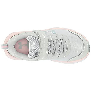 Under Armour Girls' Pre School Assert 10 Alternate Closure, (100) Halo Gray/Pink Sugar/Iridescent, 2, US