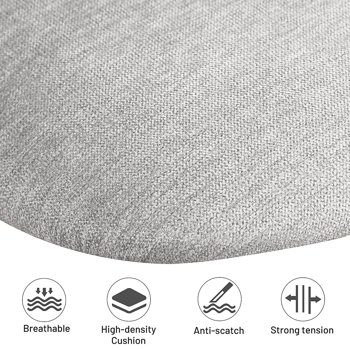 FurnitureR Desk Chair Armless, Study Computer Chair Adjustable Swivel for Student Children Kids, Comfy Cute Home Office Chair Fabric Seating Cushion and Plastic Low-Back with Rolling Wheels, Grey