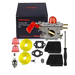 SIMPERAC 545081857 Carburetor for Poulan BVM200FE GBV345 Blower Carburetor for Craftsman 25cc Gas Blower 358794770 Replace for Zama C1U W43B with Air Filter