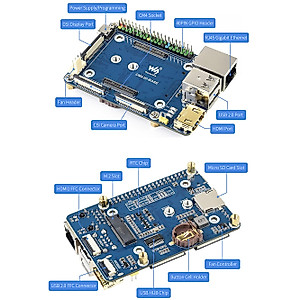 Mini IO Base Board for Raspberry Pi Compute Module 4 CM4, Onboard Multi Interfaces for Evaluating The Raspberry Pi CM4 Or Being Integrated Into End Products