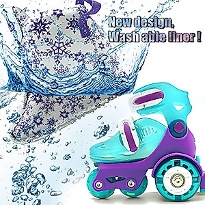 4-Pejiijar Toddler Roller Skates Shoes for Kids, Girls Roller Skates for Toddlers Children Age 3-9 Outdoor Indoor Adjustable 4 Sizes with Light Up Flash LED Wheels