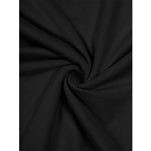 Womens Sexy Square Neck Double Lined Seamless Fitted Shirts Stretchy Long Sleeve Bodysuit Tops Black Medium