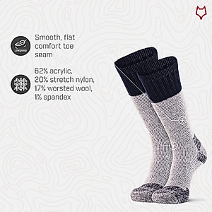 FoxRiver womens Wick Dry Outlander Heavyweight Boot & Field Mid-calf hiking socks, Green, Large US