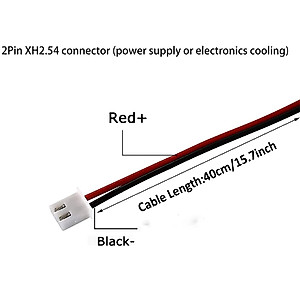 12V DC Fan Strong Quiet 120x120x25mm 12cm Small Cooling Fan 2Pin 2Wire 1600RPM High-Performance PC Fans 120mm 2-Pack