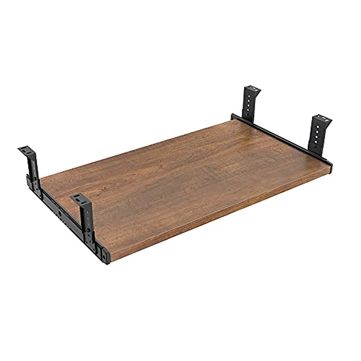 FRMSAET Furniture Accessories Office Product Suits Hardware 20/24/30 inches Keyboard Drawer Tray Wood Holder Under Desk Adjustable Height Platform. (24 inches, Brown)