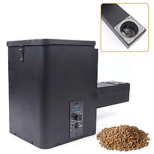 Pellet Smoker Hopper Assembly Kit, Electric Wood Pellet Smoker Grill Part with Digital Temperature Controller for Grill, Smoke, Bake, Roast, Braise, BBQ (Knob type)