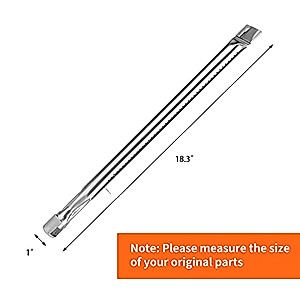 Hisencn Grill Replacement for Smoke Hollow 6500, 6800, PS9500, PS9900, SH5000, SH9916 16 1/2 Inch Porcelain Steel Heat Plate Shield, Stainless Steel Pipe Burners, 3 Pack