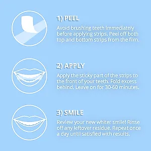 Taeity Teeth Whitening Strips - Non-Sensitive & Strong Formula (28 Strips, 14 Treatments)