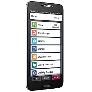 Jitterbug Smart2 unlocked, 32gb, No-Contract Easy-to-use Smartphone for Seniors by GreatCall,Black