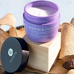 Luseta Biotin Hair Care Set - Shampoo, Conditioner and Hair Mask 16.9 oz each, Leave-in Conditioner (8.5 oz)