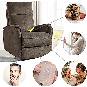 BCPHOME Electric Power, Small Recliners on Clearance,Living Room Single Sofa, Home Theater Seating with USB Port,Ergonomic Lounge Chair,Brown