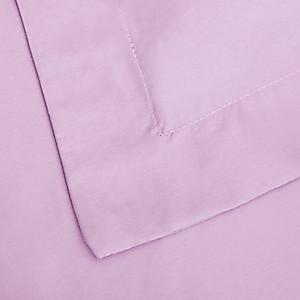 Denn Bedding 3 Piece Duvet Cover Set with 2 Pillow Shams 100% Organic Cotton with Zipper Closure & Corner Ties, 600 TC Ultra Soft and Easy Care Breathable Duvet Cover Set (Queen/Full Size,Lavender)