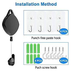 BEJOY 2021 VR Cable Accessories Cable Management, Ceiling Pulley System Link Cable for Oculus Quest/Quest 2/Oculus Rift/HTC Vive/Microsoft MR/Playstation/Lenovo Explorer Accessories (Black)