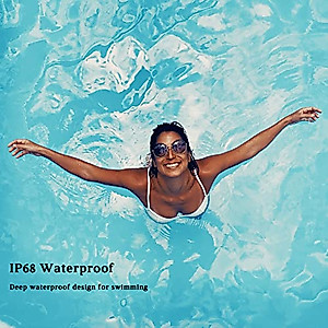 Waterproof Bone Conduction Bluetooth Headphones - Ultralight Swimming Headphones IP68 Waterproof Bluetooth 5.0 Open Ear Wireless Sports Headset with MP3 Player 16G Memory for Running Swimming (Grey)