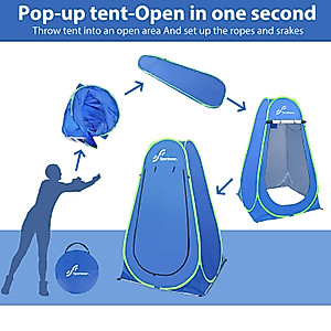 Pop Up Privacy Tent, Sportneer 6.26 FT Tall Changing Tent Camping Shower Tent Portable Pop Up Privacy Tent Changing Tent Dressing Room Camp Bathroom Toilet Rain Shelter for Camping Beach Outdoor