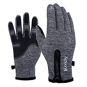 Koxly Winter Gloves Touch Screen Fingers Warm Gloves Insulated Anti-Slip Windproof Waterproof Cycling Riding Running Work for Men Women Mens Womens