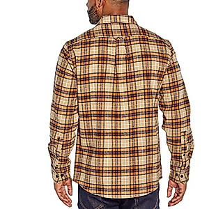 Eddie Bauer Bristol Men's Flannel Shirt - Khaki Plaid XX-Large