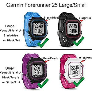 Band for Garmin Forerunner 25, Soft Silicone Replacement Watch Band Strap for Garmin Forerunner 25