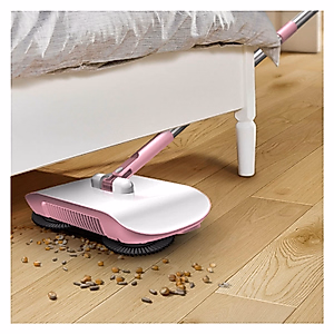 JUSTHENGGUANG Electric Brooms Smart Broom Robot Vacuum Cleaner Floor Home Kitchen Sweeper Mop Sweeping Machine Handle Household Mop For Cleaning Floors Cleaning utensils (Color : Pink within 6 pads)