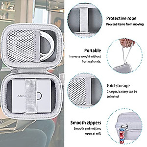 khanka Hard Case Replacement for Anker 45W Wall Charger 5,000mAh 20W Portable Charger, 521 Power Bank (PowerCore Fusion), Case Only (White)