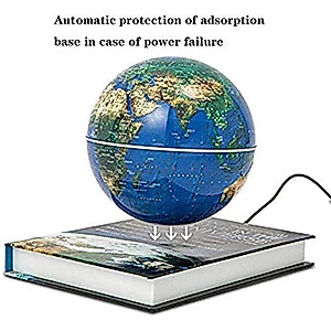 Floating Globe with Book Base Magnetic Levitation Floating Earth Globe World Map for Home Office Desk Decoration Ornament,D World Globe (A) (A)