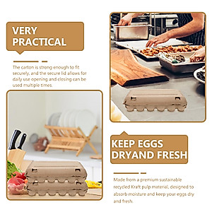 Angoily 6 Pack Empty Egg Cartons 24 Cell Pulp Fiber Egg Tray Holder Egg Storage Containers Strong Sturdy Egg Crate Cardboard Material for Family, Farm, Market, Camping, Picnic, Travel