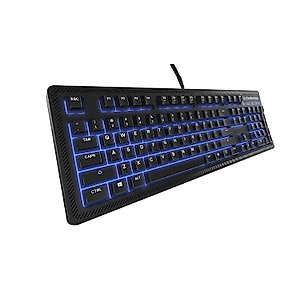 SteelSeries Apex 100, Gaming Keyboard, Blue Backlit, Fully Customisable, (PC/Mac) - US Layout