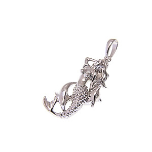 925 sterling silver Hawaiian shinny dolphin mermaid pendant