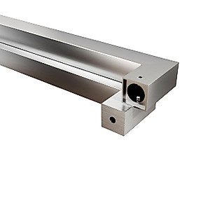 BARNSMITH 24 Inches Barn Door Push Pull Hande,Square Commercial Door Handle Pull Set, Grade-304 Stainless Steel Square Rectangular Shape Entrance Entry Front Handle for Office Store Garage