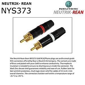 WORLDS BEST CABLES 2 Foot – Directional High-Definition Audio Interconnect Cable Pair Custom Made Using Mogami 2549 Wire and Neutrik-Rean NYS Gold RCA Connectors