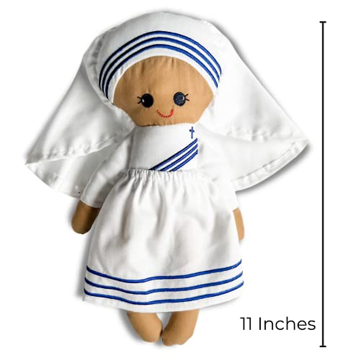 The Little Rose Shop Mother Teresa Plush Catholic Saint Doll - Toddlers and Preschoolers Stuffed Plush Doll Toy - Baptism Gifts for Home Christmas Decoration & Catholic Boys and Girls