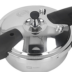 Atyhao Small Pressure Cooker, Stainless Steel for Pressure Foodie Steaming, Compatible Induction Cooker Gas Home Cooker for Household Restaurant