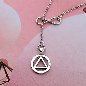 AKTAP Alcoholics Anonymous Recovery Necklace Alcoholics Anonymous Gifts for Sober Sobriety Y Necklace Sobriety Gifts Alcoholics Anonymous Recovery Jewelry