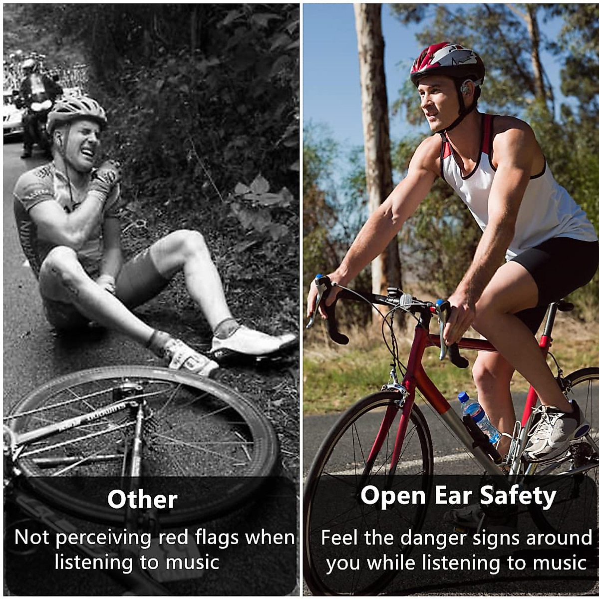 Sainyer Bone Conduction Headphones Bluetooth 5.0,Wireless Open Ear Headphones with Built-in Mic,Sweatproof Sports Headset for Running and Workouts (Grey)