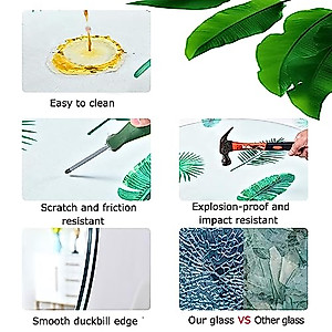 SNWGPLY Round Glass Table Top for Round Wood Table Top, Round Dining Table, Round Marble Table Top for Dining Table, Coffee Table, Restaurant Table Superb Load-Bearing Capacity