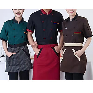 Personalized Chef Coat Short Sleeve Embroidered Chef Shirt Custom Food Service Uniform Chef Jacket for Men Women