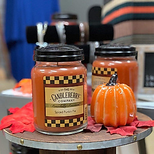 Candleberry Candles | Spiced Pumpkin Punkin Pie | Best Candles on The Market | Hand Poured in The USA | Highly Scented & Long Lasting | Large Jar 26 oz