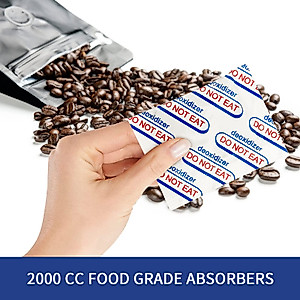 oxygen absorbers for food storage 2000cc 30 PCS(30x PCS of ONE) o2 absorbers food grade oxygen absorbers for Mylar Bags, Canning, Flour, Wheat,Freeze Dried Foods and Preserved Foods Long Term Storage