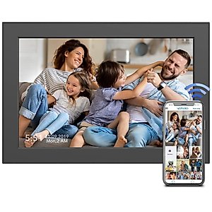 Digital Picture Frame 15-inch WiFi Digital Photo Frame - Large Digital Photo Frames, 16GB, Touch Screen, Wall Mountable, Share Photos Videos Via App or Email, Home Dector, Birthday Gifts for Wife