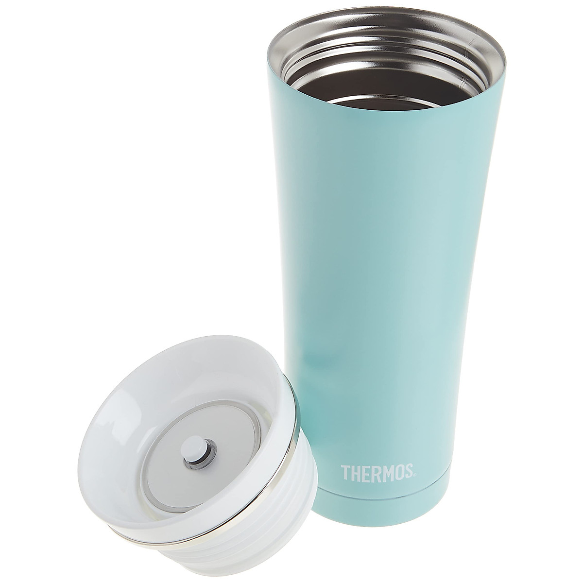 Thermos Sipp Stainless Steel 16 Ounce Travel Tumbler, Matte Turquoise (NS105TQ4)