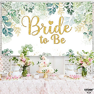 KatchOn, Green Bride to Be Banner - XtraLarge, 72x44 Inch | Sage Green Bride to Be Sign for Bridal Shower Decorations | Wedding Shower Decorations | Bride to Be Backdrop | Bride to Be Decorations