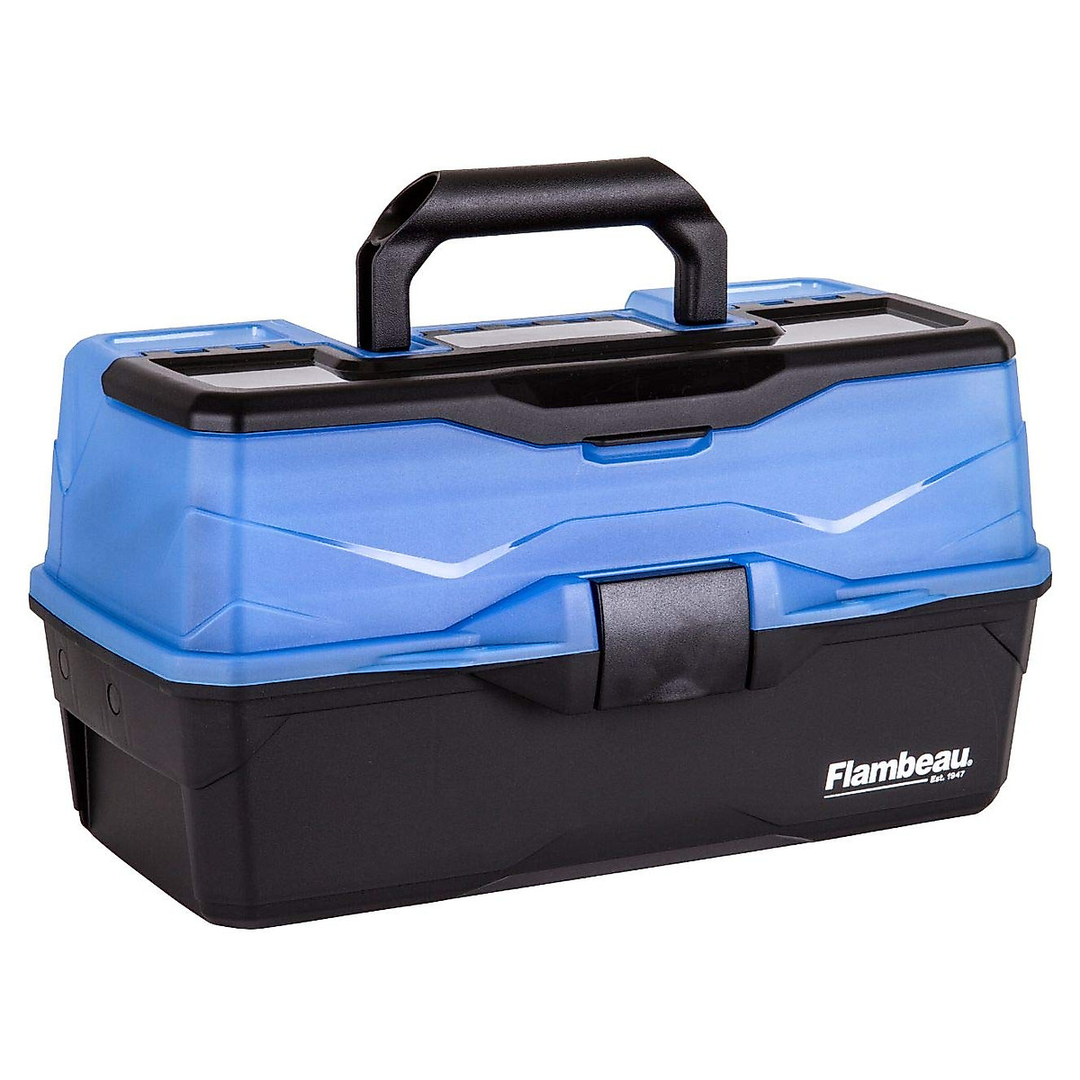 Flambeau Outdoors Classic Tray Tackle Box Bundle - Frost Blue/Black and Frost Green/Black