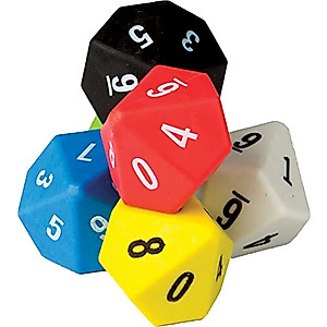 Teacher Created Resources® 10-Sided Dice, Pack of 6