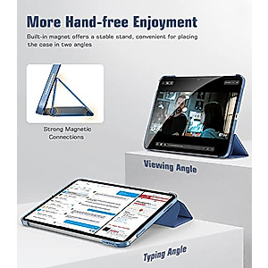 TiMOVO Case for iPad 10th Generation Case 2022, Slim Stand Cover for iPad 10th Gen 10.9 inch, Support Touch ID, Auto Wake/Sleep Smart Shell with Translucent Back, fit iPad 10 Case, Abyss Blue